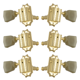 Grover Vintage 135 Series Gold Set 3+3 - Plastic Keystone Buttons ...