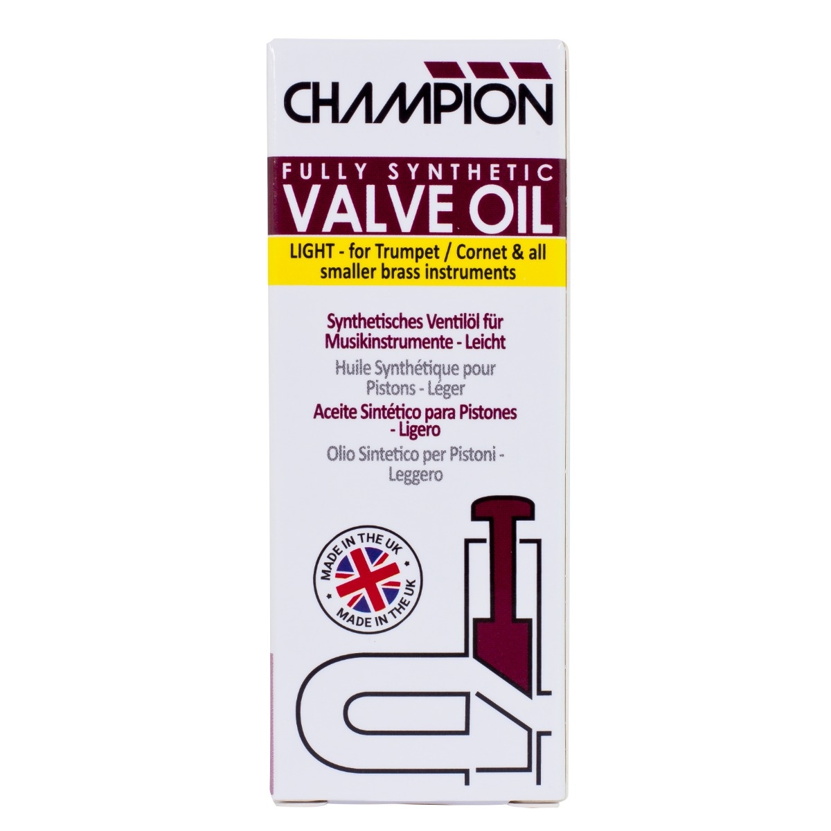 Champion Premium Fully Synthetic Valve Oil - Light - 50ml Bottle ...