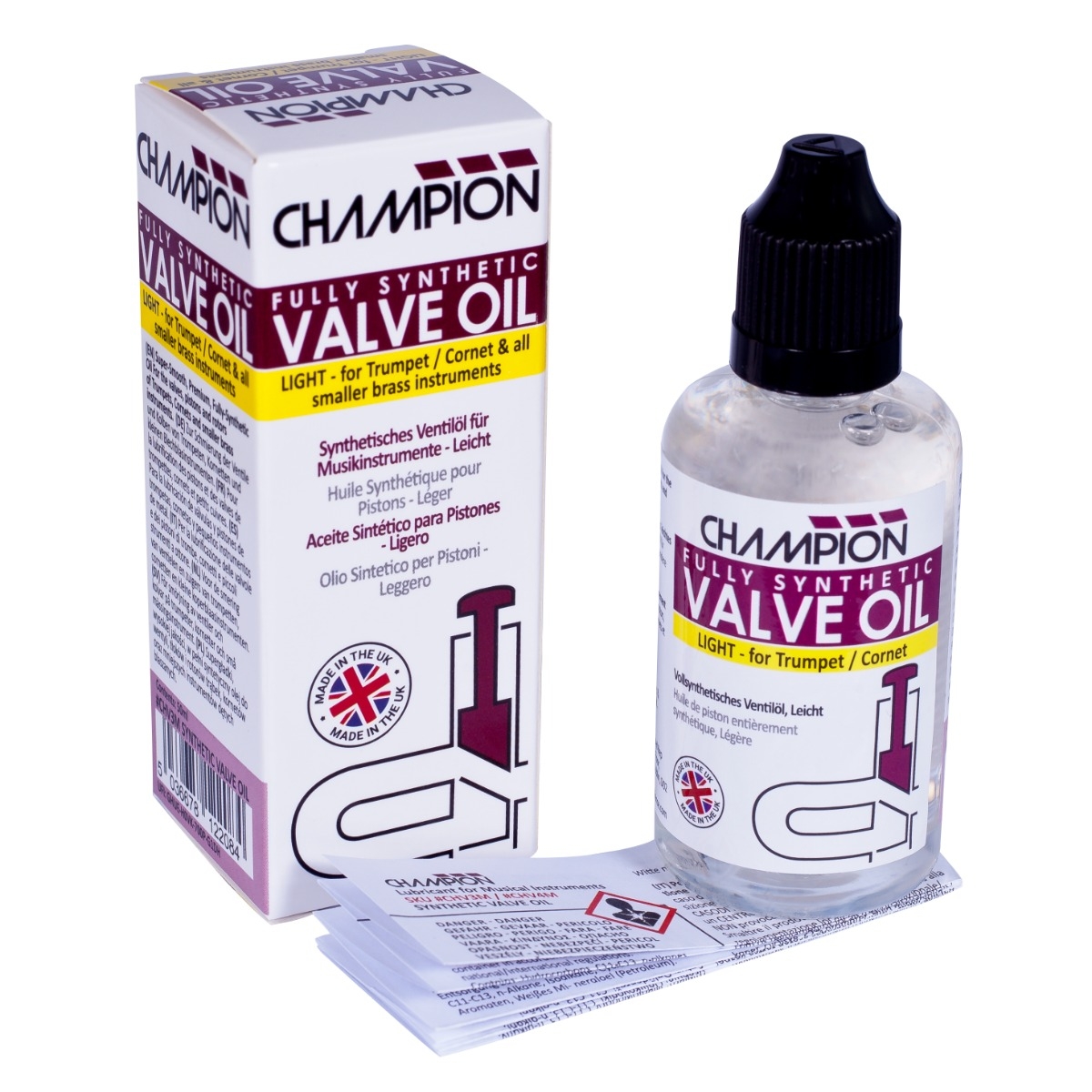 Champion Premium Fully Synthetic Valve Oil - Light - 50ml Bottle ...